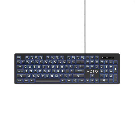 Azio Kb Vision Usb Wired Computer Keyboard For Pc Color Backlight Black Kb Walmart Com
