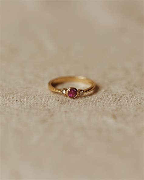 Eliza 9ct Gold Vintage Ruby And Diamond Ring Rock N Rose