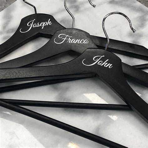 Personalised Black Clothes Hanger Tables