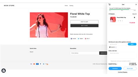 build a cart drawer with discount code and cart upsell shopify app