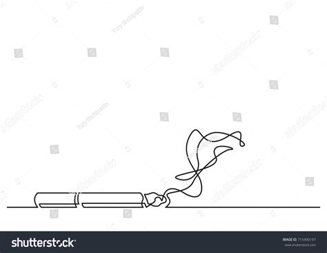 One Line Drawing Isolated Vector Object Stock Vector Royalty Free 715490197