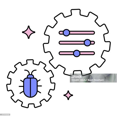 Workflow Debugging Icon Representing Workflow Optimization Error Detection System Debugging Task