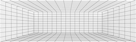 와이어프레임 룸 배경의 3d 관점 무료 벡터