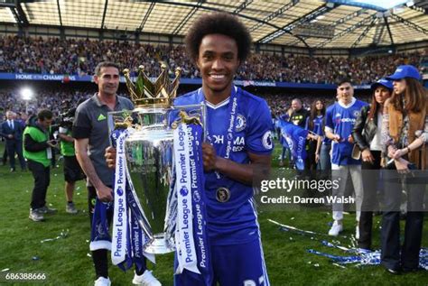 Premier League Trophy Chelsea Photos And Premium High Res Pictures