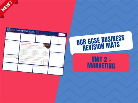 Unit 2 Marketing Revision Mats Ocr Gcse Business J204 Teaching Resources