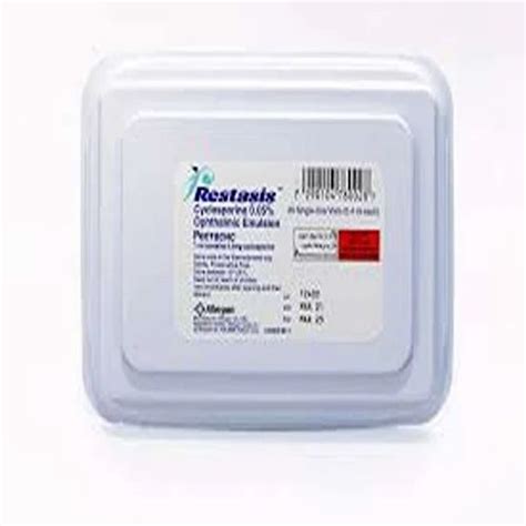 Restasis Ophthalmic Emulsion 04ml Each Packaging Type Bottle At