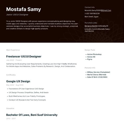 My Cv Mostafa Copy Figma