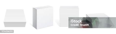 현실적인 사각형 백서 패키지 상자입니다 모형 벡터 그림입니다 0명에 대한 스톡 벡터 아트 및 기타 이미지 0명 3 3차원 형태 Istock