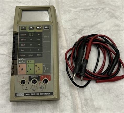 Fluke 8060a True Rms Multimeter Meter Onlywith Leads Nice Working Condition Ebay