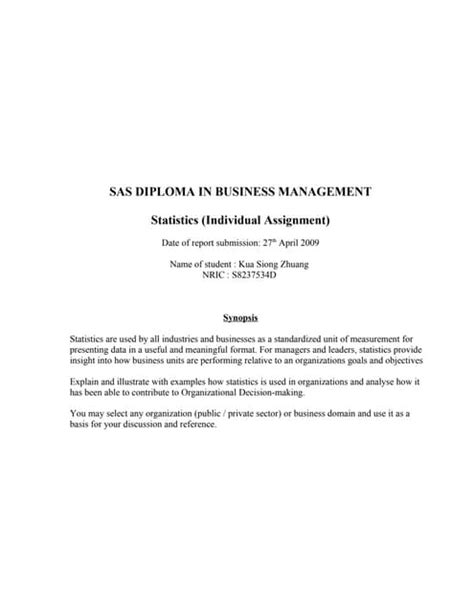 Introduction To Business Statistics Pptx