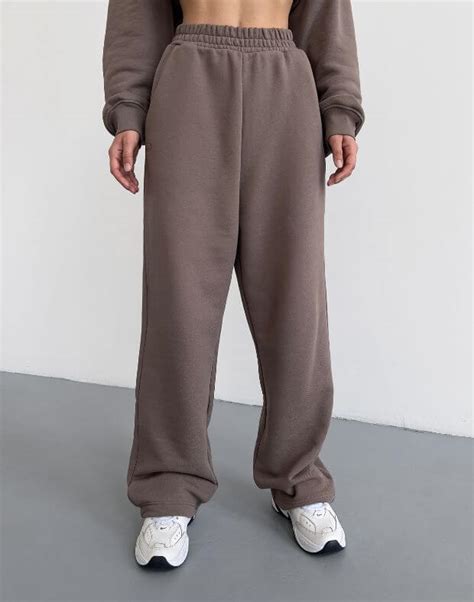 Штани джогери осінні оверсайз на затяжках кавово коричневі купити в Києві Штани Спортивні