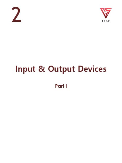 Ch2 Input And Output Devices Pdf Touchscreen Image Scanner