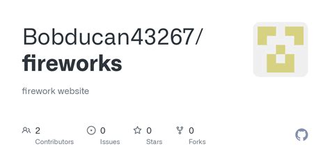 GitHub Bobducan Fireworks Firework Website