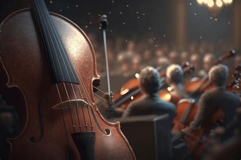 Premium Ai Image A Violin In A Symphony Orchestra Ai Generated