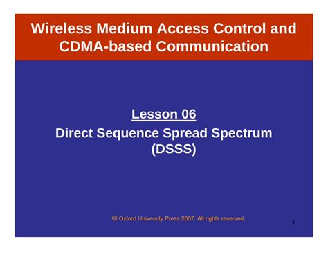pdf direct sequence spread spectrum cdma based … · oxford university press 2007 all rights