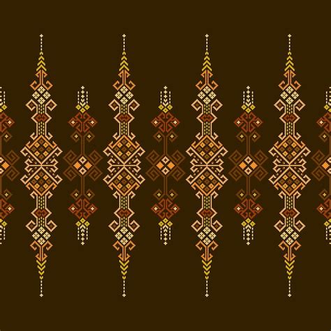 Premium Vector Thai Style Clockwise Seamless Pattern Design Of Background Batik Fabric