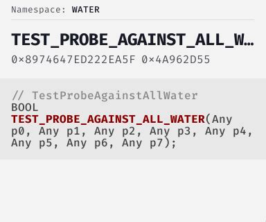 TestProbeAgainstAllWater FiveM Natives Cfx Re Docs