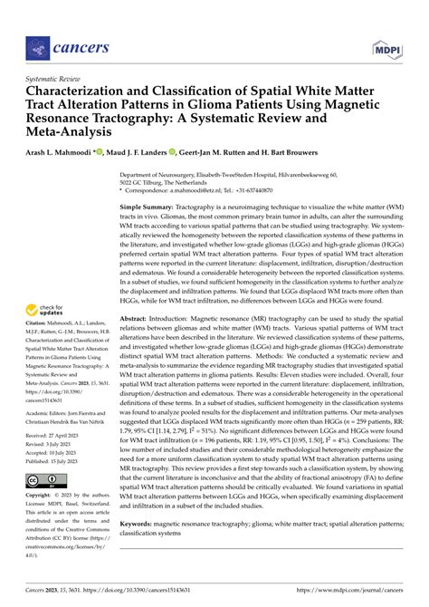 Pdf Characterization And Classification Of Spatial White Matter Tract