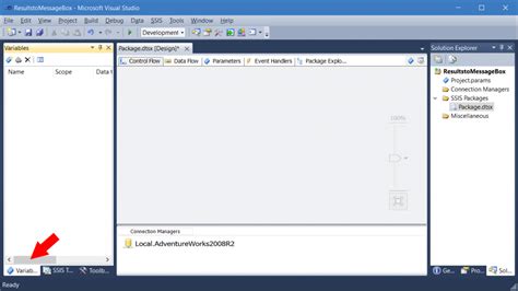 Stored Procedure Results In An Ssis Message Box Rudy Rodarte Com