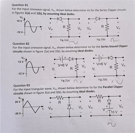 Solved Question B1for The Input Sinewave Signal Vin
