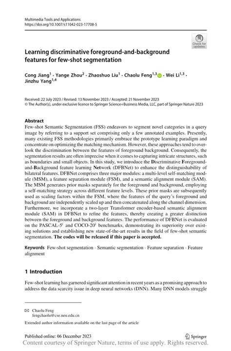 Learning Discriminative Foreground And Background Features For Few Shot Segmentation