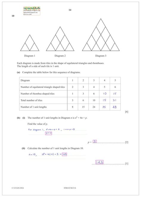 Tuition Igcse Maths Paper 43 0580 43 M J 16 Q10 Physics And Maths Tuition