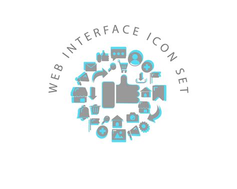Web Interface Icon Set Design On White Background 10743371 Vector Art At Vecteezy