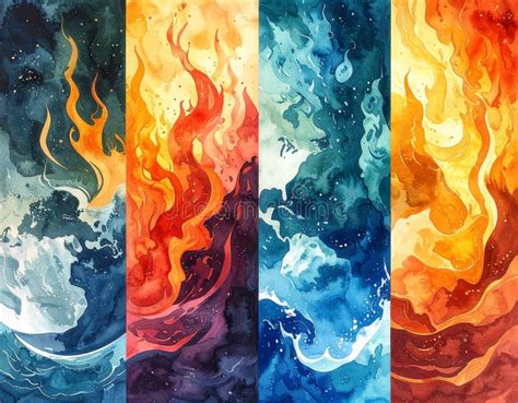 Classical Elements Fire Stock Illustrations 441 Classical Elements