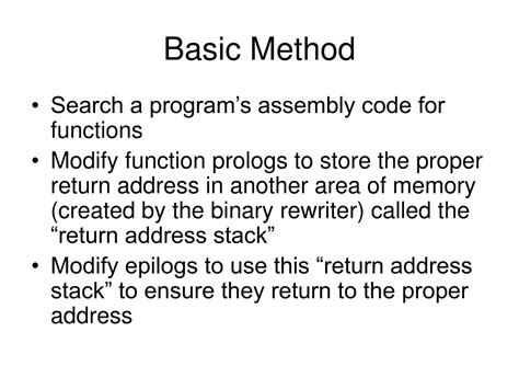 Ppt A Binary Rewriting Defense Against Buffer Overflow Attacks
