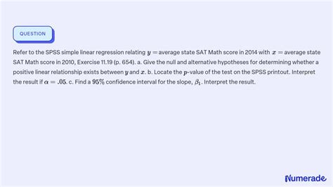 ⏩solvedrefer To The Spss Simple Linear Regression Relating Y Numerade