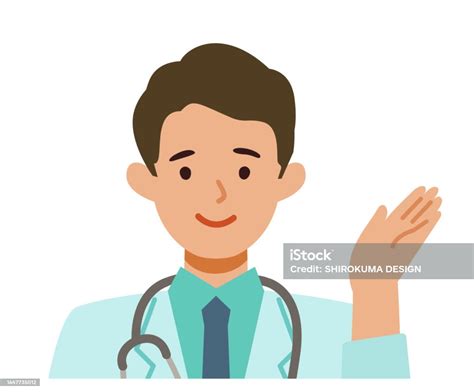 실험복을 입은 의사 남자 헬스케어 Conceptman 만화 캐릭터입니다 사람들은 프로필 아바타 및 아이콘에 얼굴을 맞춥니다 가리키는 남자의 이미지를 닫습니다 20 29세에