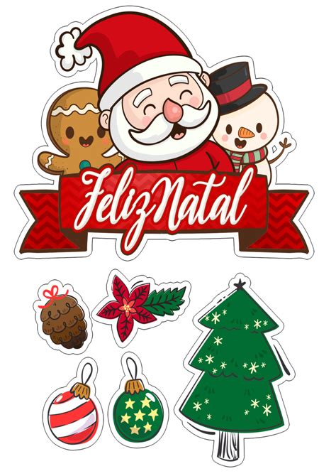 Topo De Bolo Natal Png