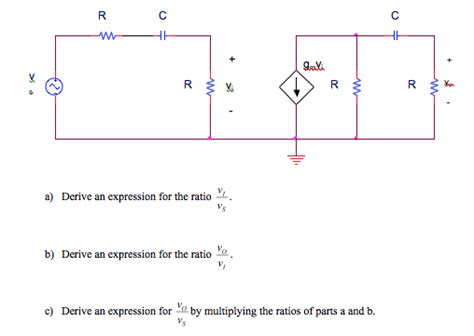Solved Derive An Expression For The Ratio V T V S Derive Chegg Com