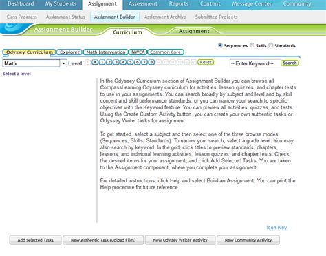 Using Compass Learning To Create An Assignment For Students Teacher