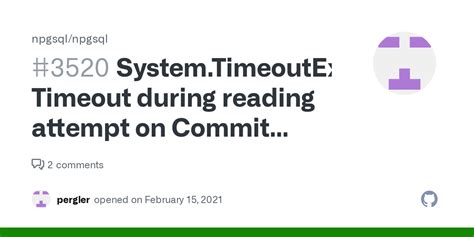 System TimeoutException Timeout During Reading Attempt On Commit