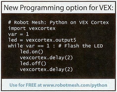 Python On Vex Technical Discussion Vex Forum