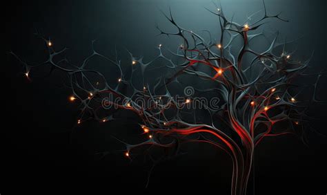 Abstract Background Neural Circuits Neuron Cells Concept Stock Image Image Of Bright Shiny