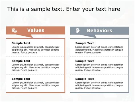 Values Behaviours PowerPoint Template