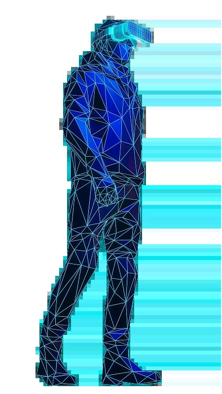 Low Poly风格戴vr眼睛的人物元素图片 花瓣网