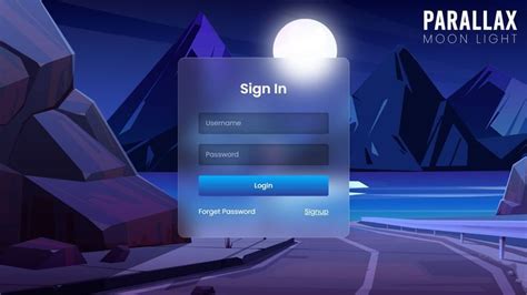 Animated Glassmorphism Parallax Login Form Using Html And Css Website