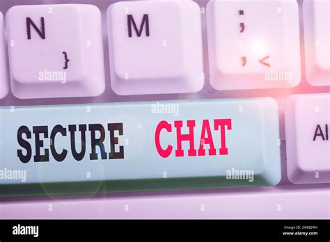 Word Writing Text Secure Chat Business Photo Showcasing Approach To Protect Messages When Sent