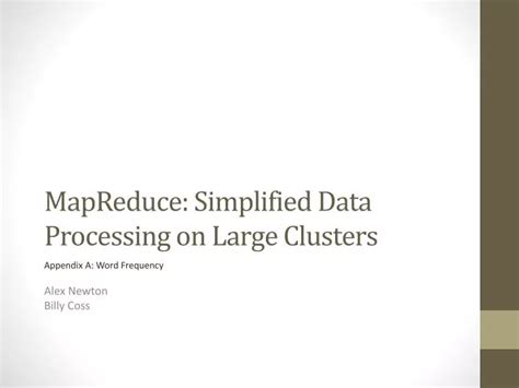 ppt mapreduce simplified data processing on large clusters