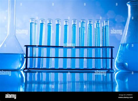 Glassware Laboratory Beakers Science Experiment Stock Photo Alamy
