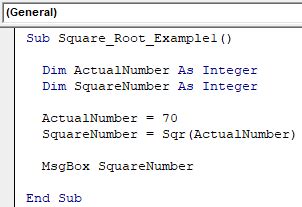 VBA Square Root Function How To Calculate SQRT Using SQR In VBA