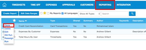 Cloning A Report Nexonia