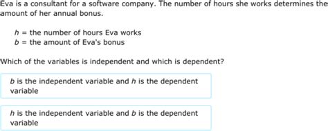 IXL Identify Independent And Dependent Variables Grade Maths Practice
