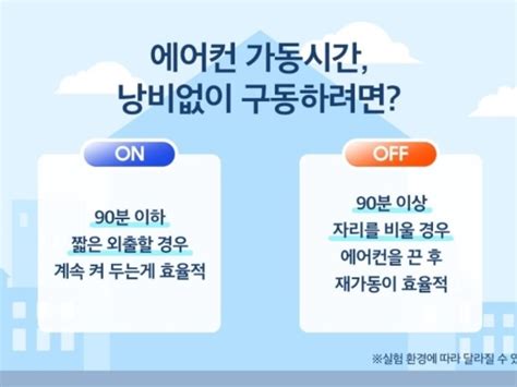 전기요금 부담90분 이하 외출시엔 에어컨 켜두는게 효율적 사회정치경제 정보