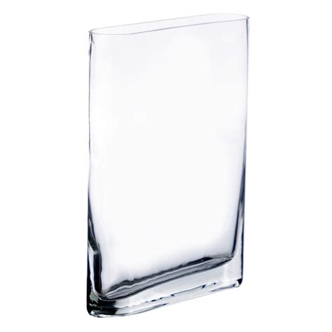 6 Pcs Clear Glass Thin Oval Round Rectangle Vase O 7x175 H 10