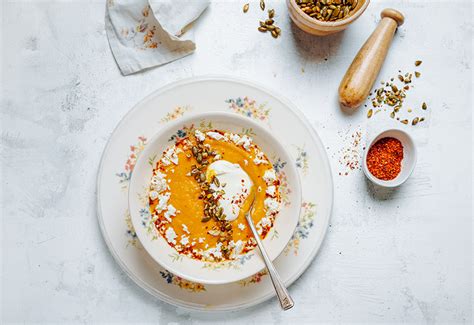 Крем супа с печена тиква и козе сирене Goodlife