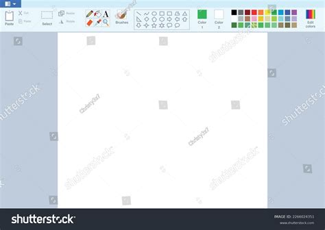 Paint Interface Drawing Program Drawing Sheet Stock Vector Royalty